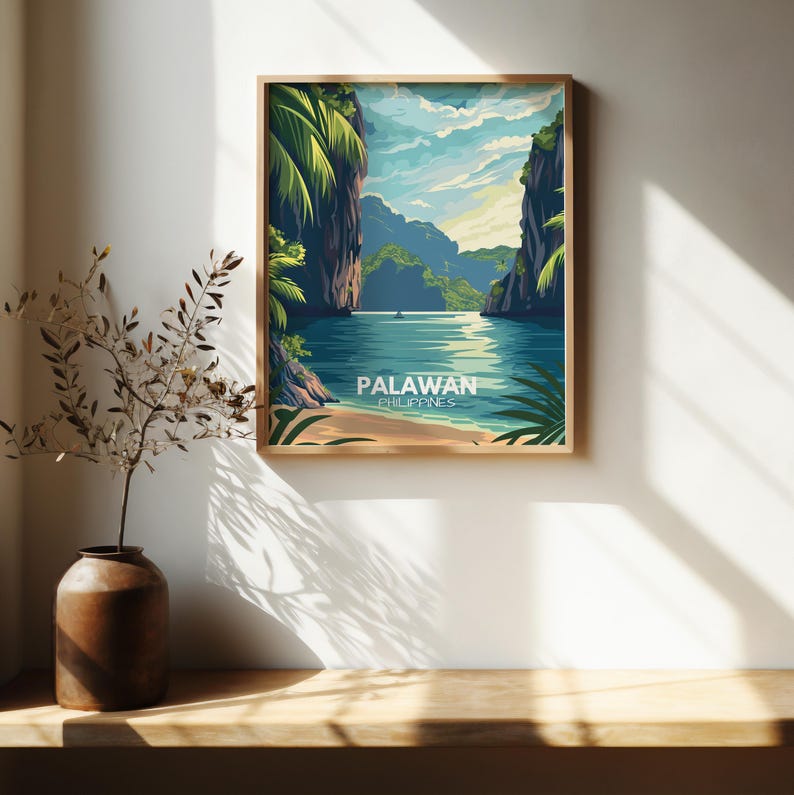Palawan Poster Philippines Travel Poster Asia | Gift Travel Nature ...