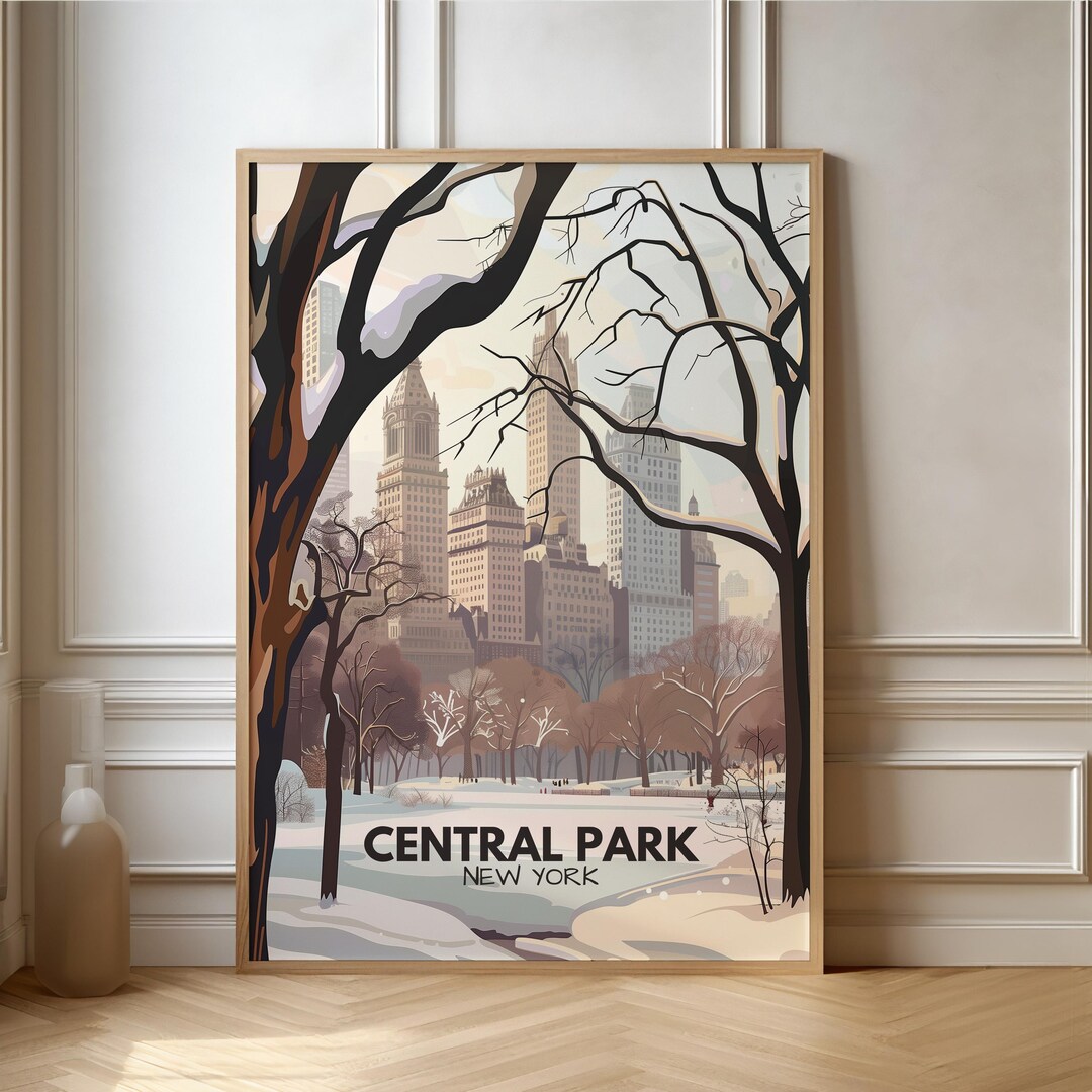 New York Poster Central Park Travel Poster USA NYC Travel Poster | Gift ...