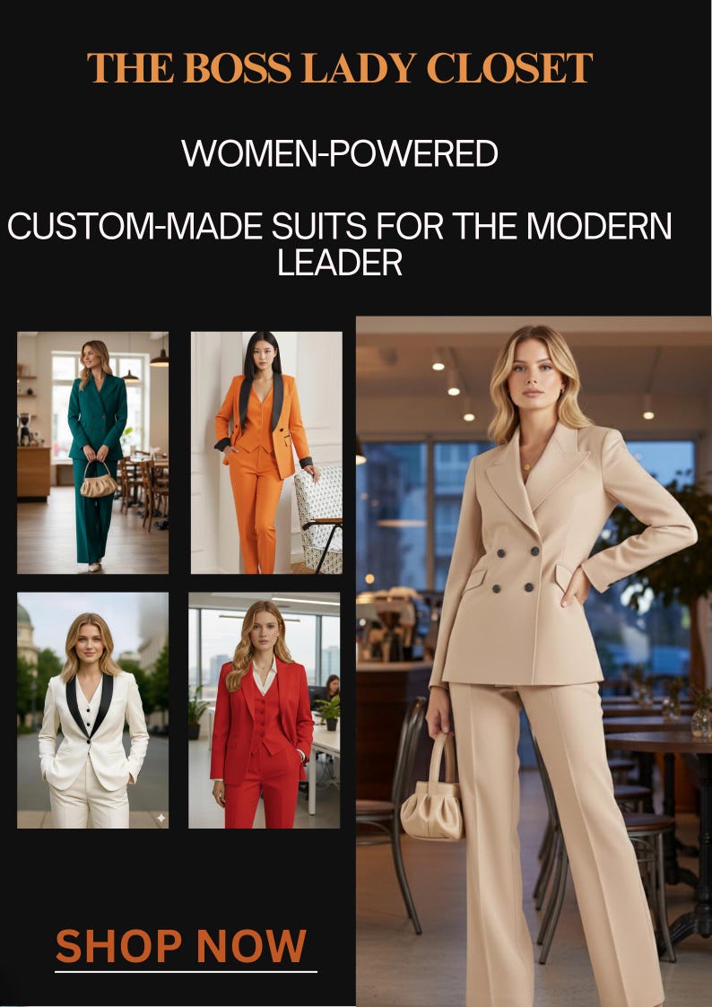 Bright Orange Women’s 3 Piece Suit | Blazer & Pants | Custom Tailored ...