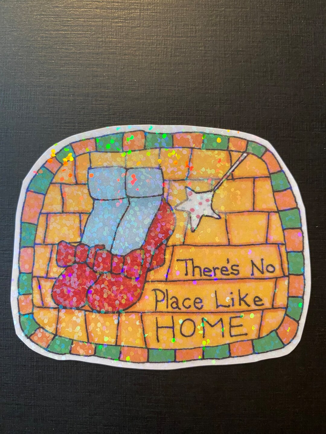 Wizard of Oz Ruby Red Slippers Sticker Premium Vinyl Holographic Artist ...