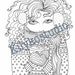 Cold Outside! Adult Coloring Page Instant Digital Download Winter Girl ...