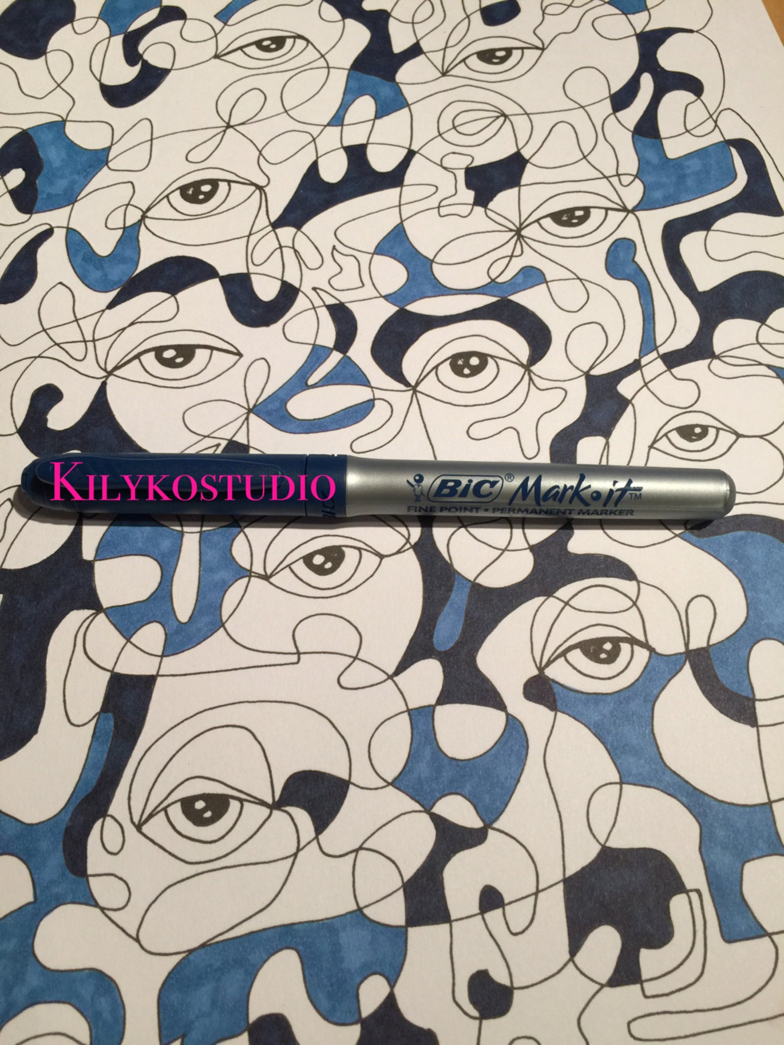 Abstract Eyes Adult Coloring Page Instant Digital Download Pdf - Etsy