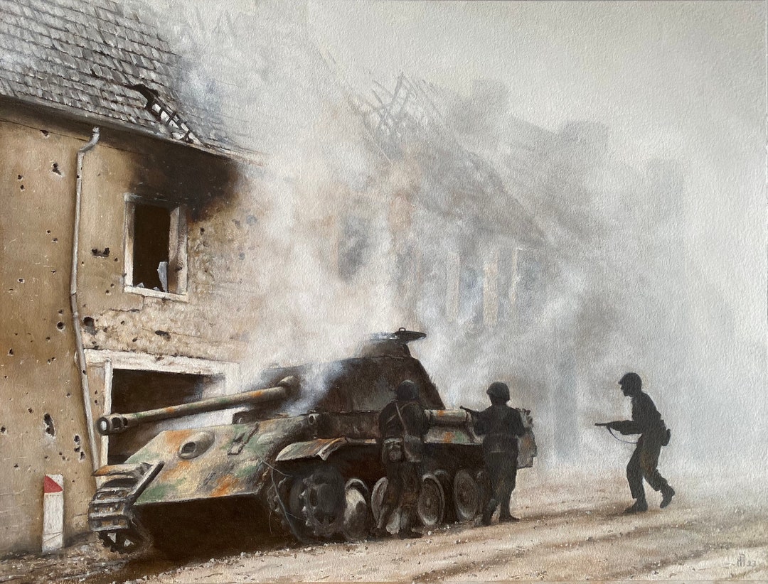 Battle of Normandy 1944. Oil Painting - Etsy