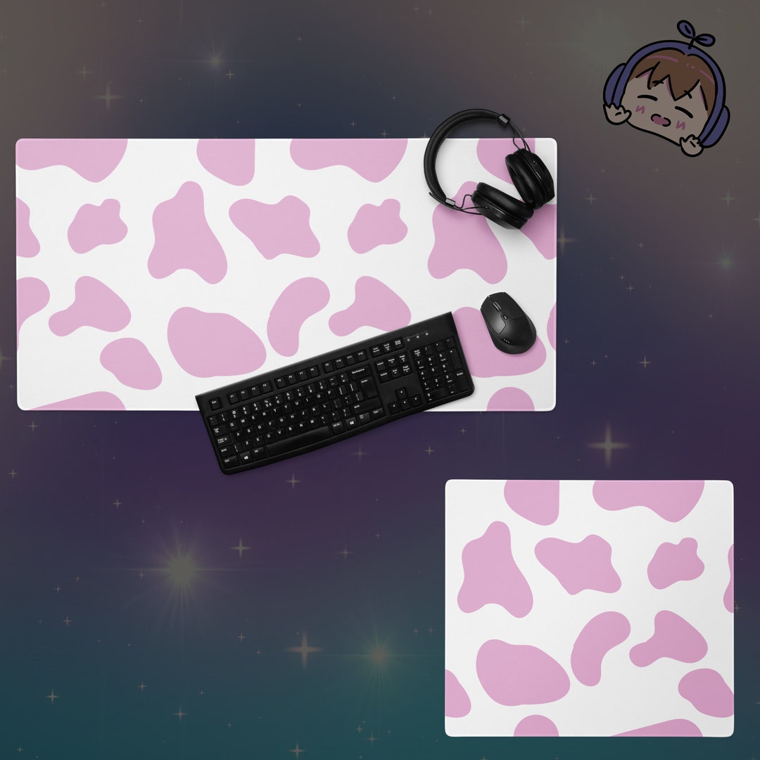 Pink Cow Print, Desk Mat, Gaming Mouse Pad XXL 36x18 18x16 Inch - Etsy