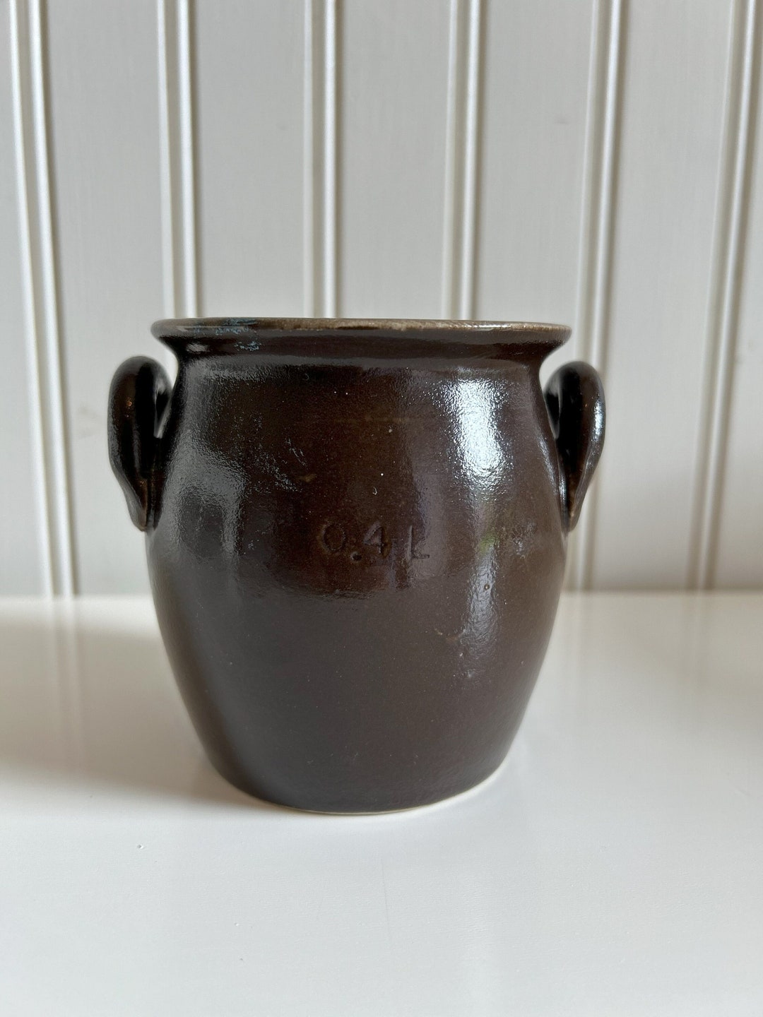 Small Vintage Pottery Crock - Etsy