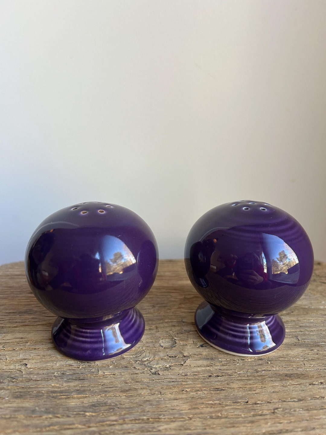 Plum Fiestaware Salt and Pepper Shakers - Etsy