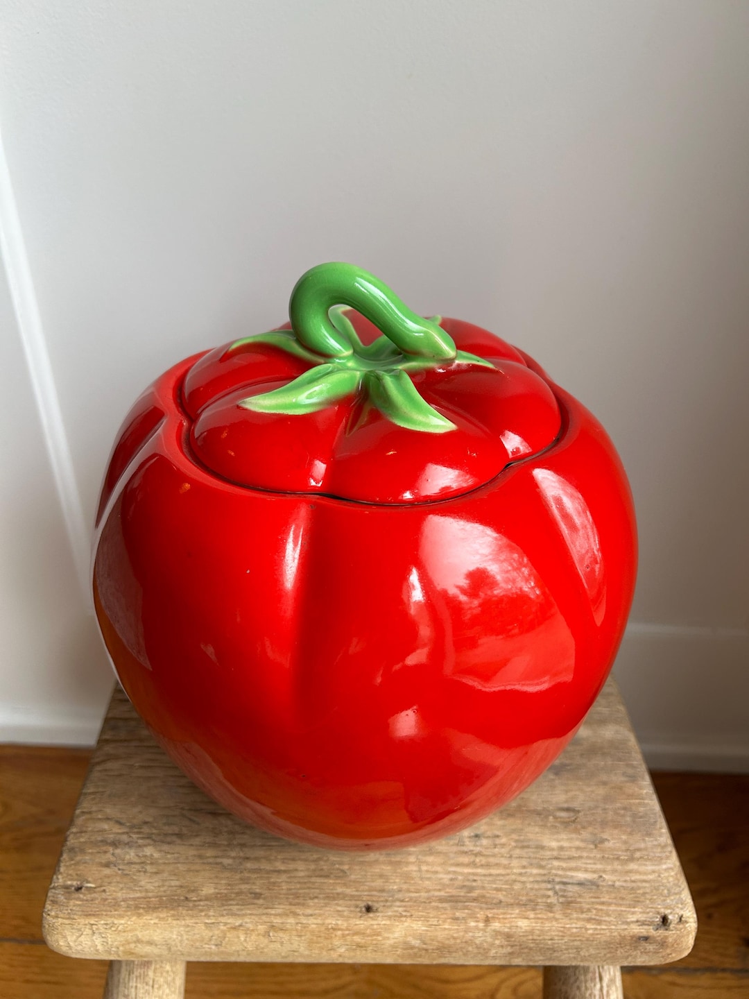 Vintage 1940s Tomato Cookie Jar - Etsy
