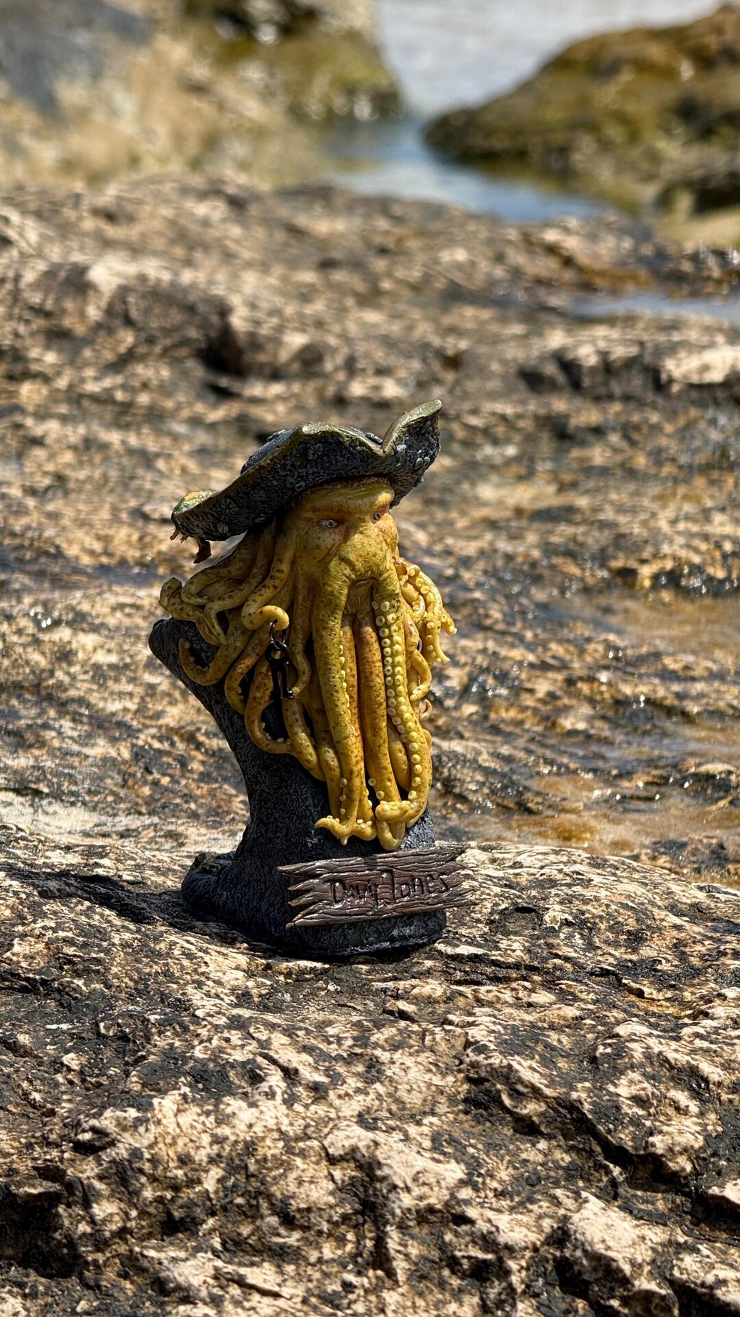 Davy Jones Figurine – Gothic Polymer Clay Bust – Fantasy Sea Monster ...
