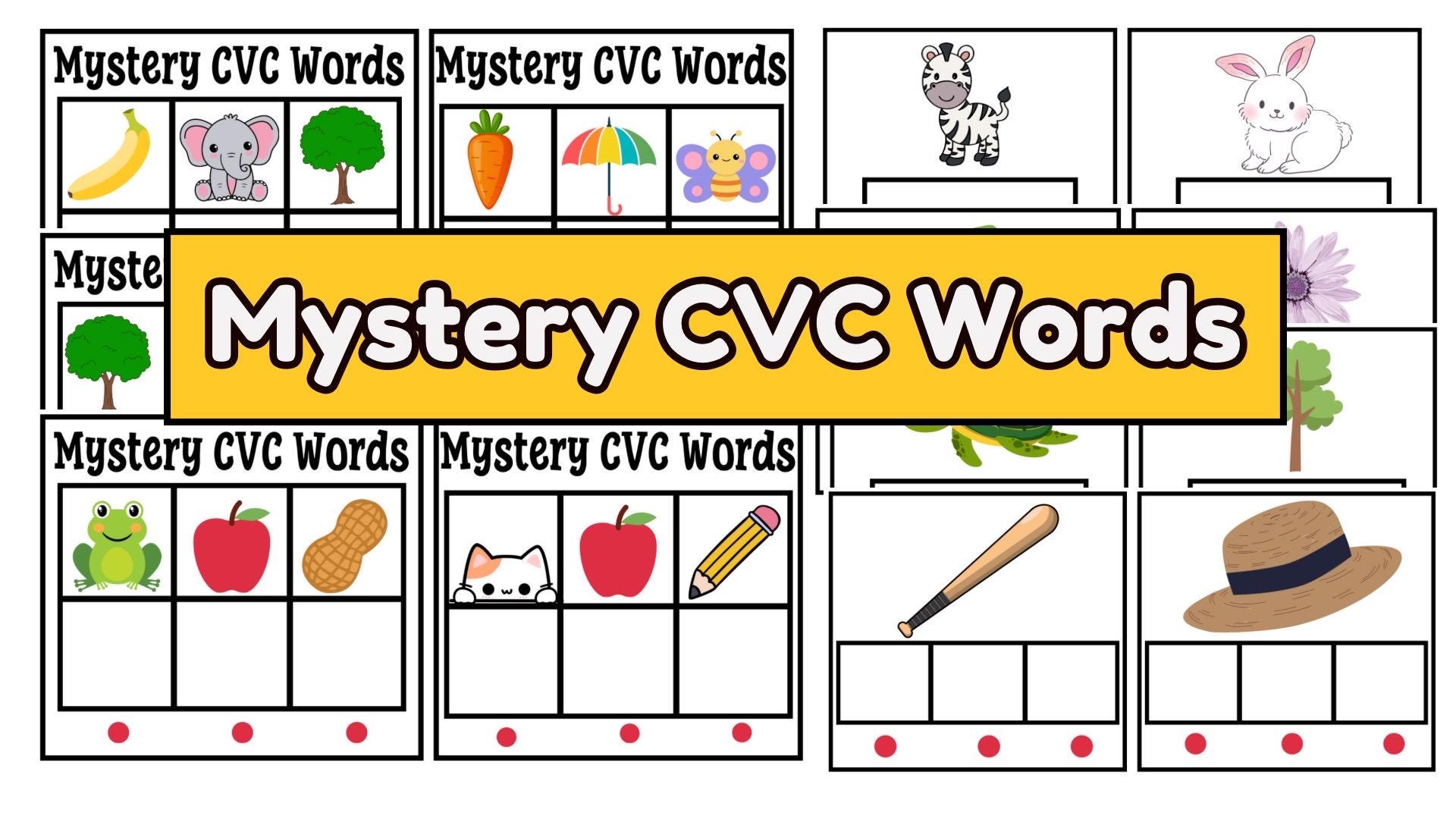 Mystery CVC Words, Centers, CVC Words Practice, School, Phonics - Etsy