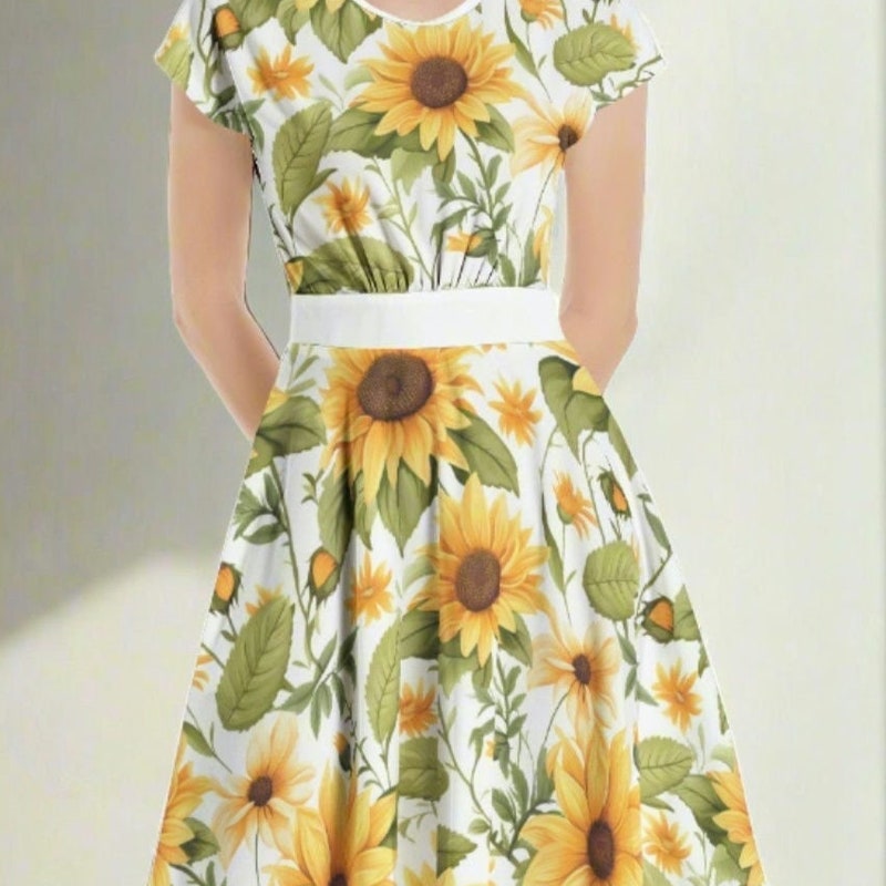 Sunflower Dress Women - Etsy