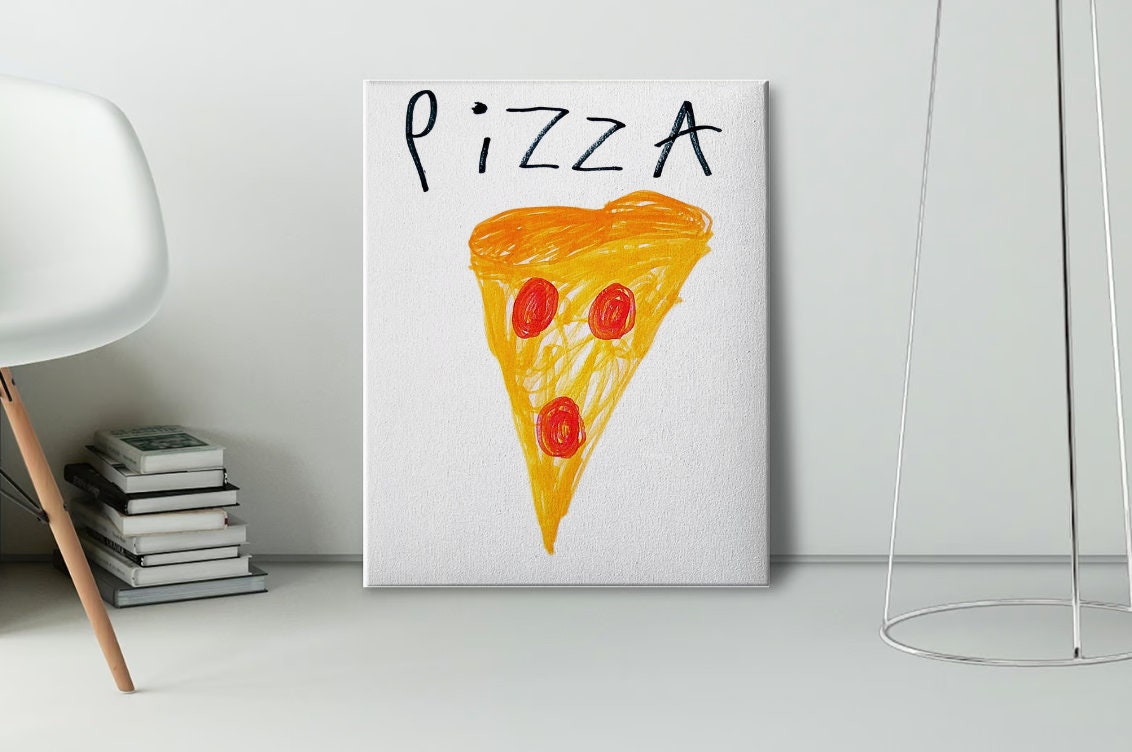 Kids Poster, Pizza Poster, Pizza Kids Picture, Kids Food Poster - Etsy