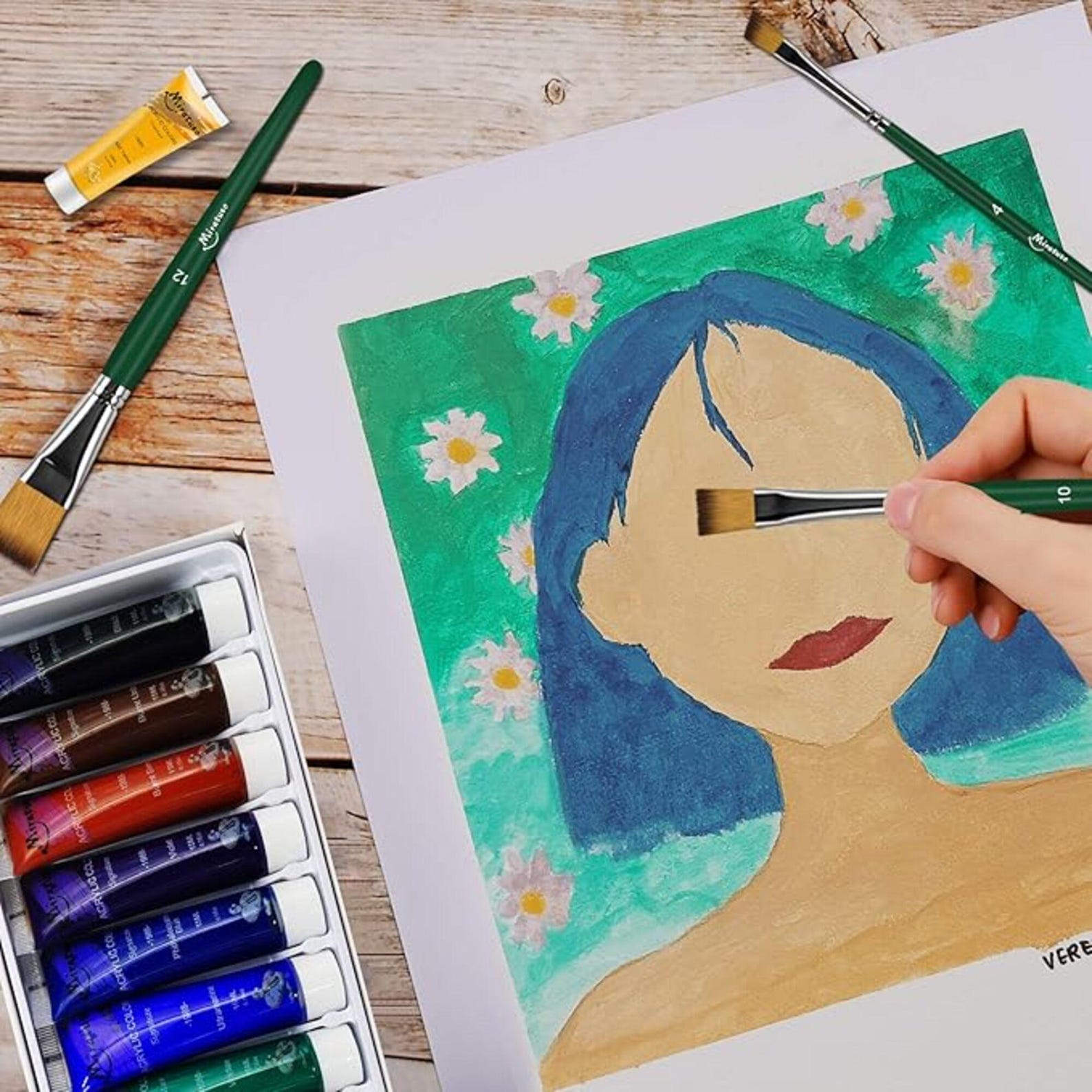 Artist Painting Set of 27 Pieces, Deluxe Art Supplies, Wooden Sketch ...