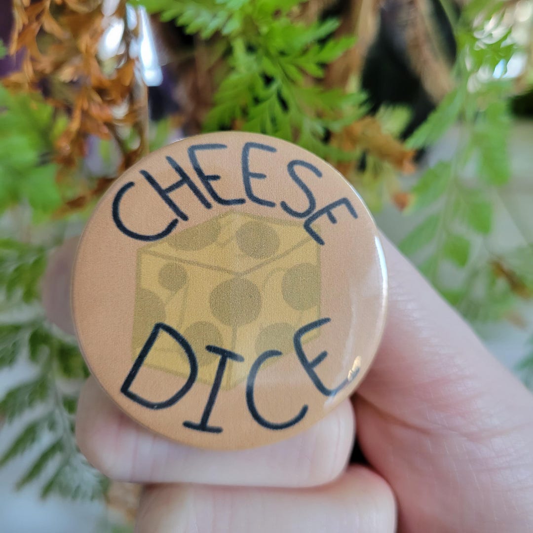 Cheese Dice 44mm Button Badge - Etsy