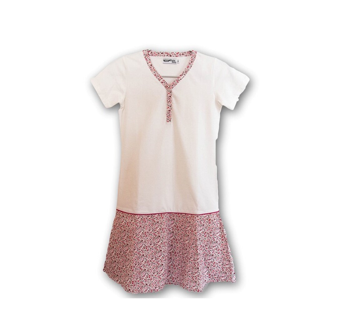 Sixties Knit Dress / Warp and Weft White and Liberty Pink - Etsy