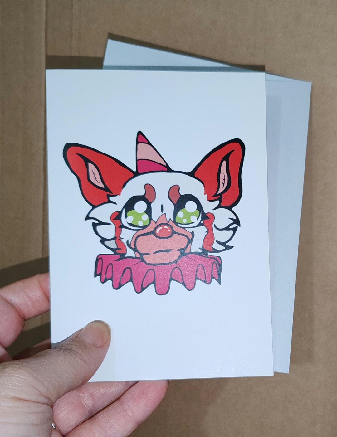 Chester the Red Panda Clown Greeting Card - Birthday Card, Blank Card ...