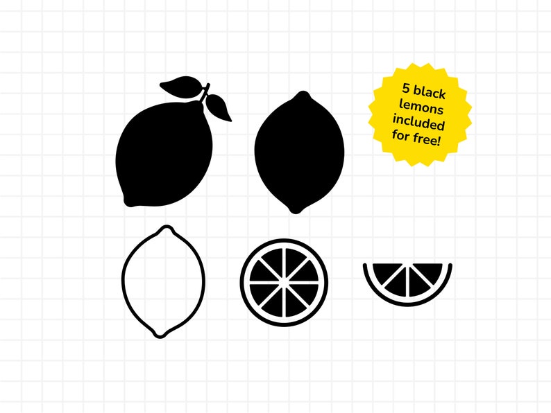 Lemons SVG PNG for DIY, Circut and Pod, Instant Download Commercial Use ...