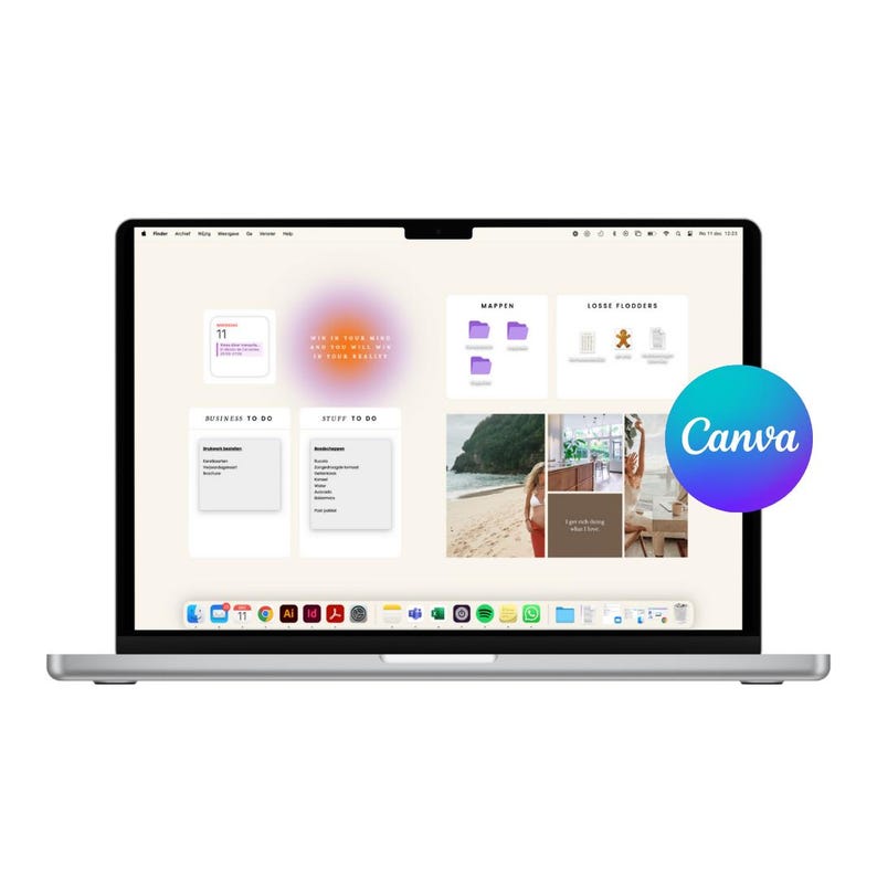 Desktop Planner Organizer | Canva Wallpaper Template for Business ...