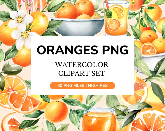 Watercolor Orange Clipart 10 JPG Watercolor Fruit Clipart, Citrus ...