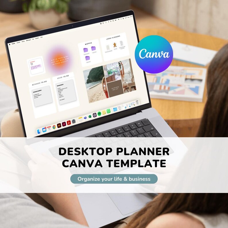 Desktop Planner Organizer | Canva Wallpaper Template for Business ...
