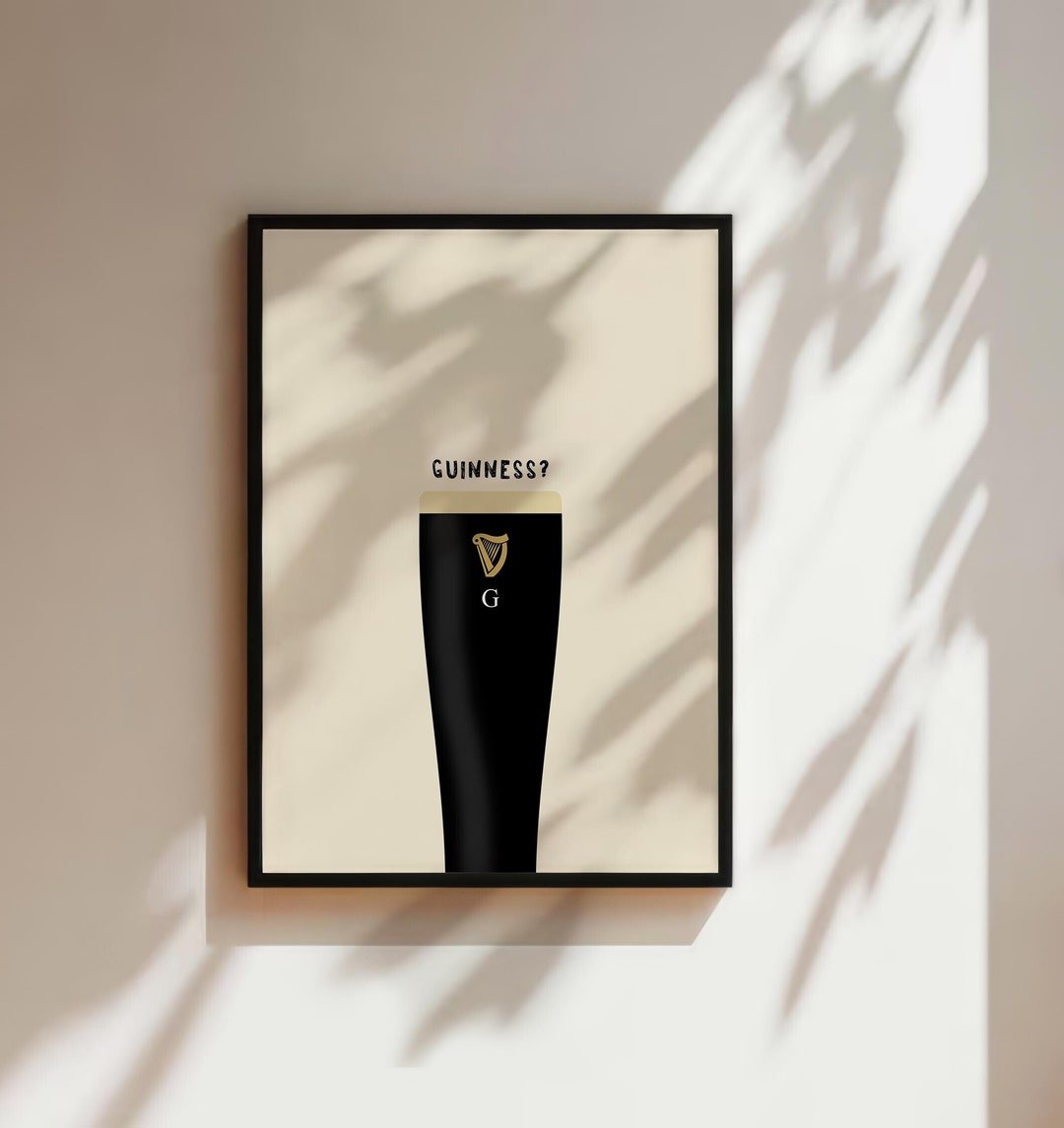 Guinness Split the G Print | Beer Glass Drink Poster | Irish Stout ...