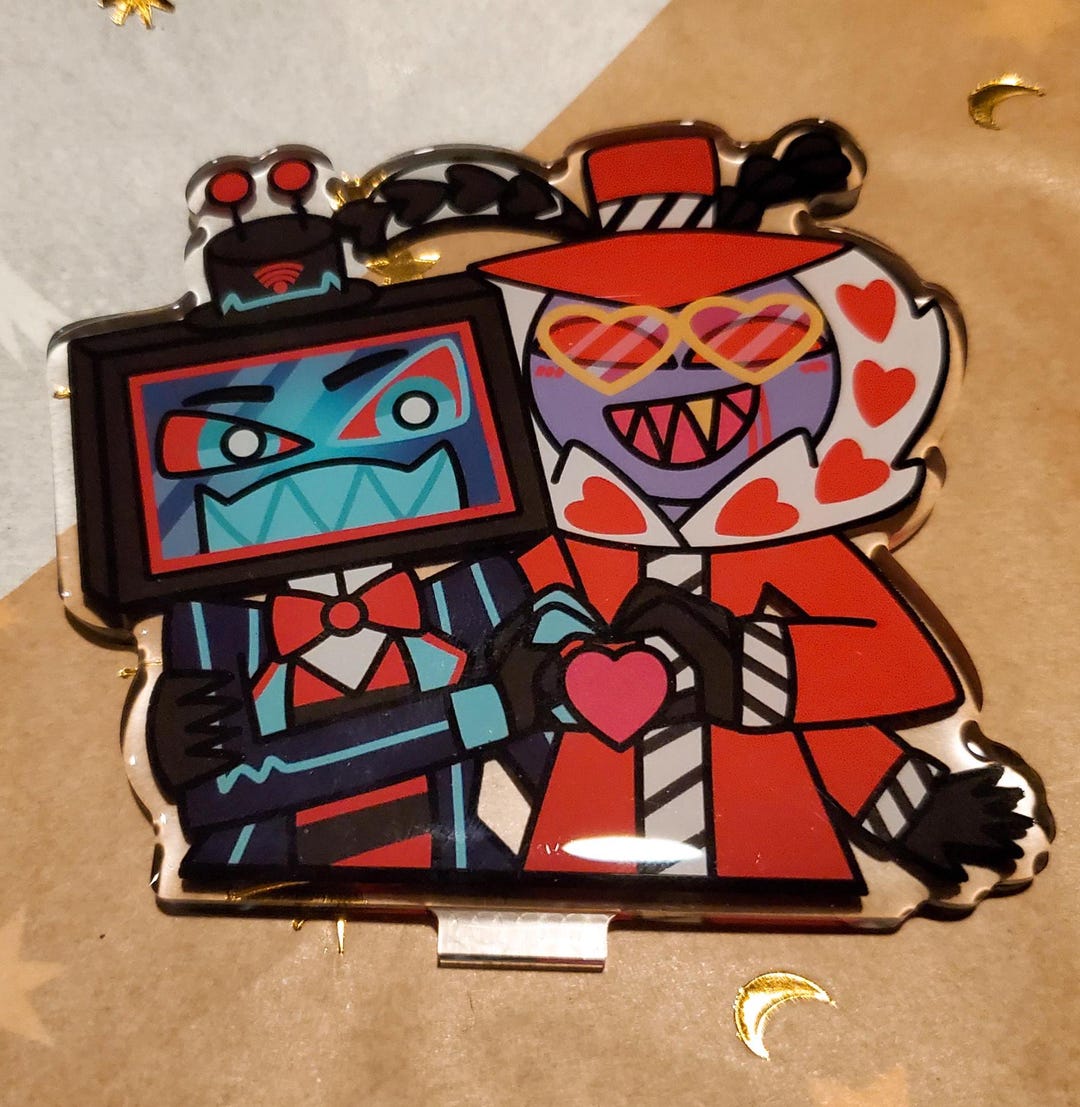 Voxval (staticmoth) 3.5in Front Side Epoxy Acrylic Standee [hazbin ...