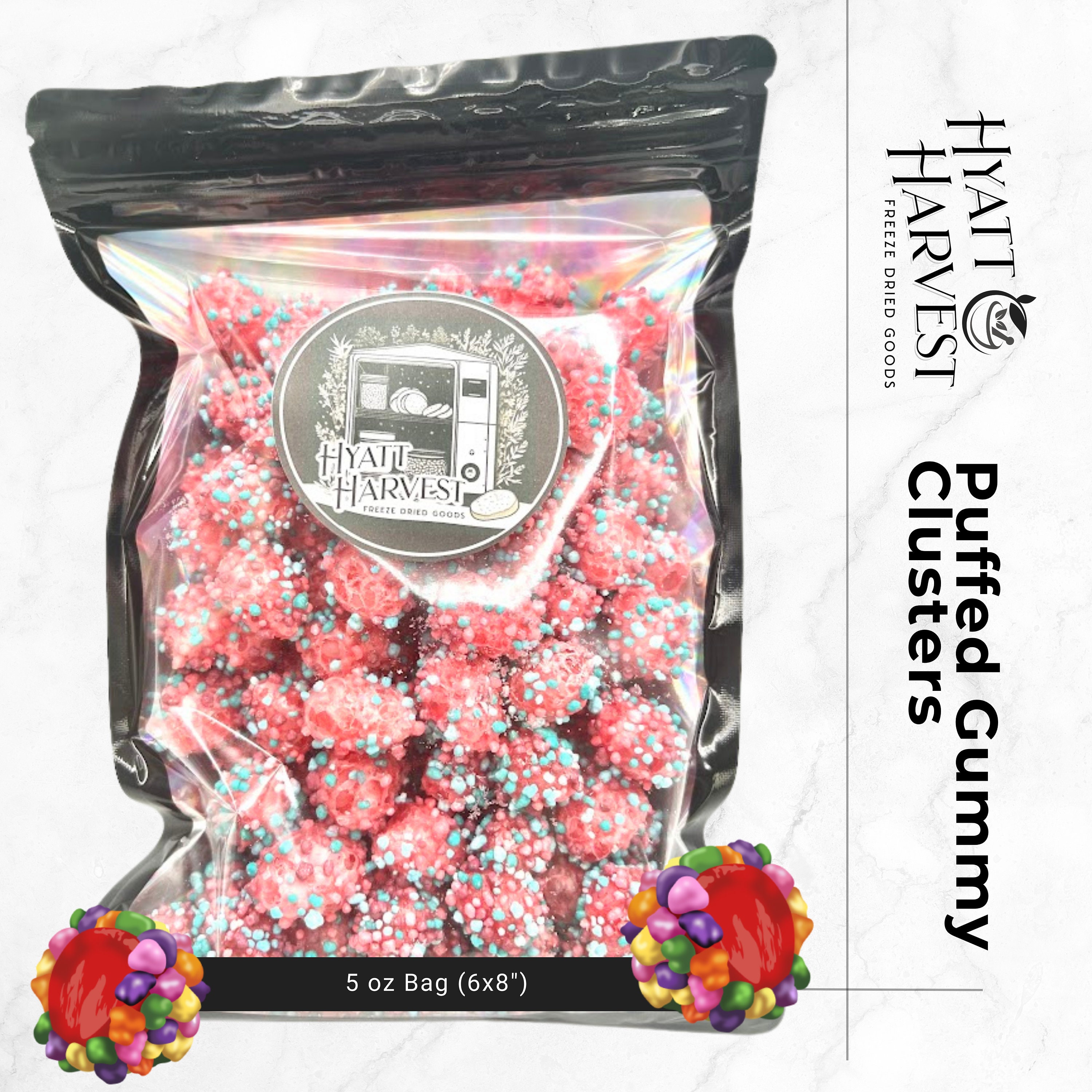 Puffed Gummy Clusters, Freeze Dried Candy, Homemade Candy, Freeze Dryer ...