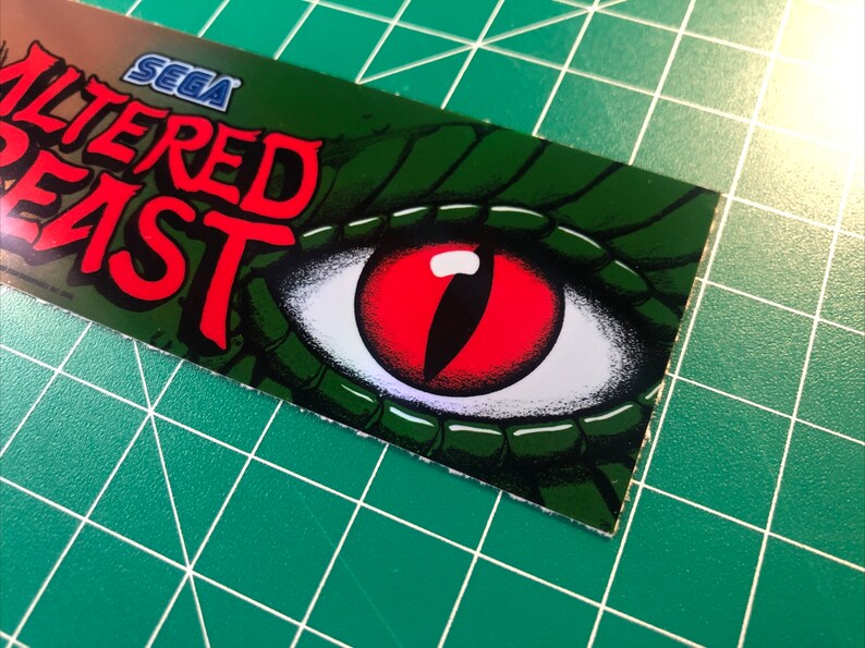 Sega Altered Beast Arcade Marquee 1.75x5.75” Sticker Glossy Decal ...