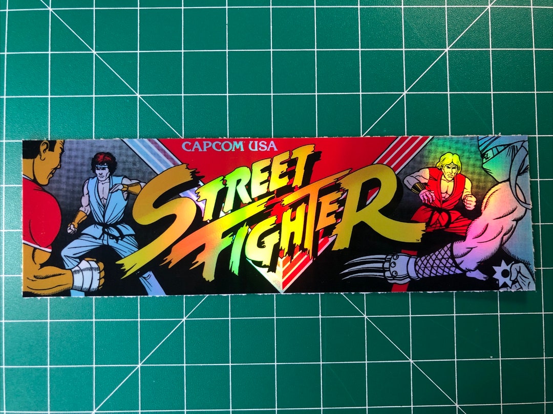 Street Fighter Arcade Marquee Sticker 1.75x5.75” Glossy Decal ...