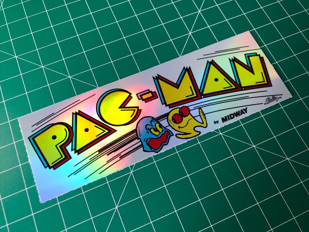 Pac-man Midway Arcade Marquee Sticker 1.85x5.65” Glossy Decal ...
