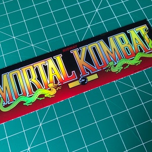 Mortal Kombat Arcade Marquee Sticker 1.75x5.65” Glossy Decal ...