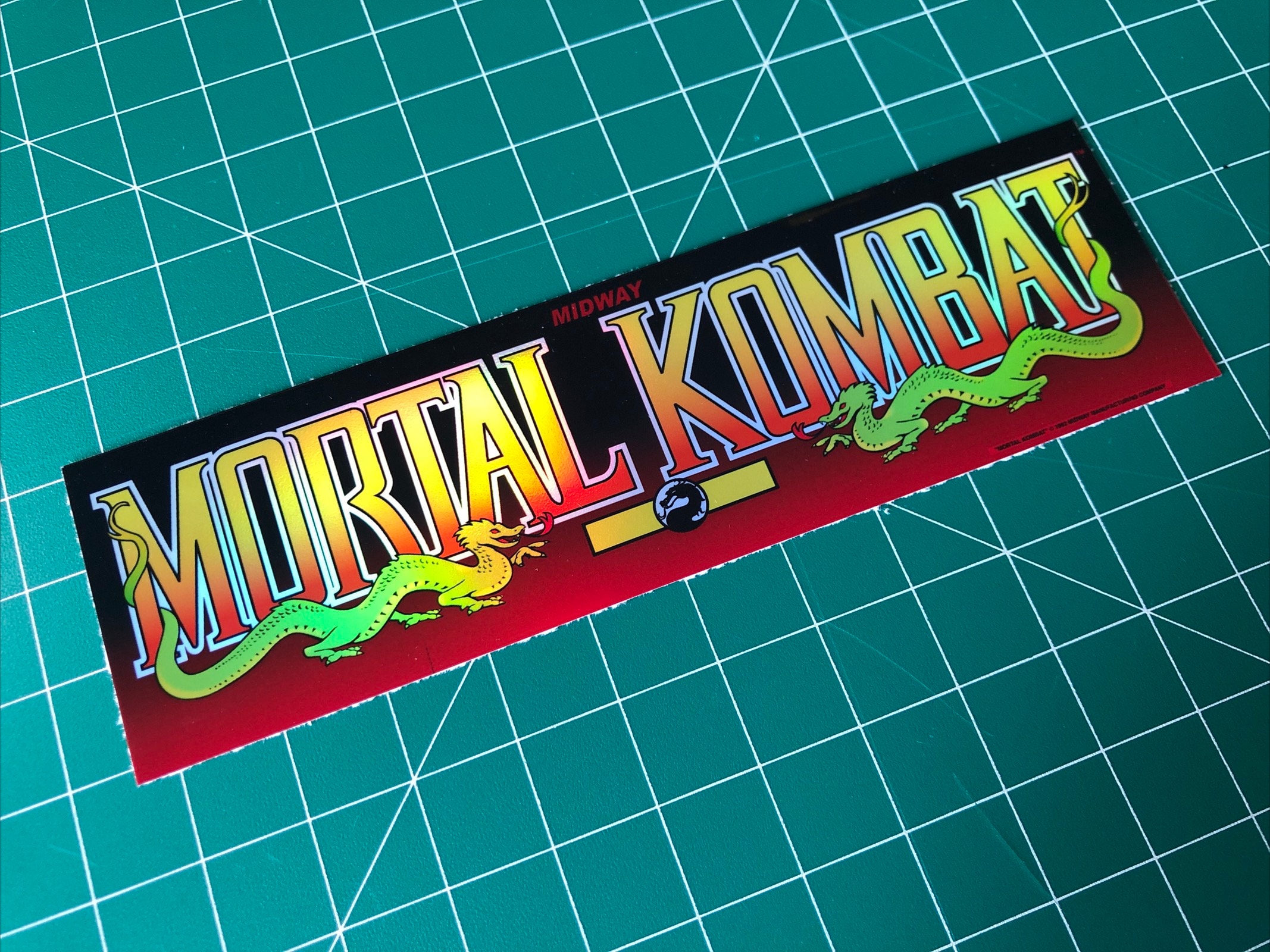 Mortal Kombat Arcade Marquee Sticker 1.75x5.65” Glossy Decal Holographic Rainbow Vinyl - Etsy