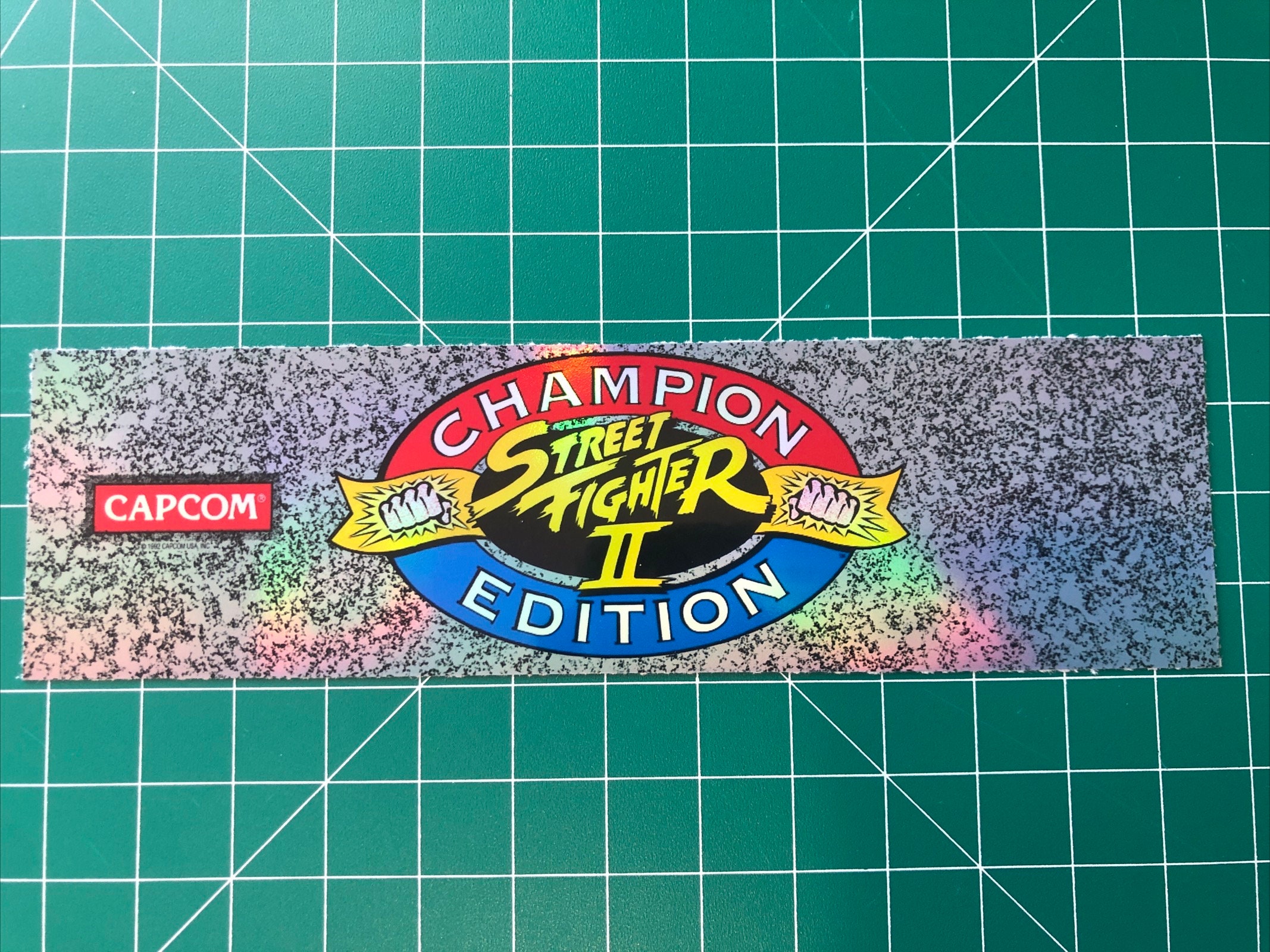 Street Fighter II Champion Edition Arcade Marquee Sticker 1.75x6.5 ...
