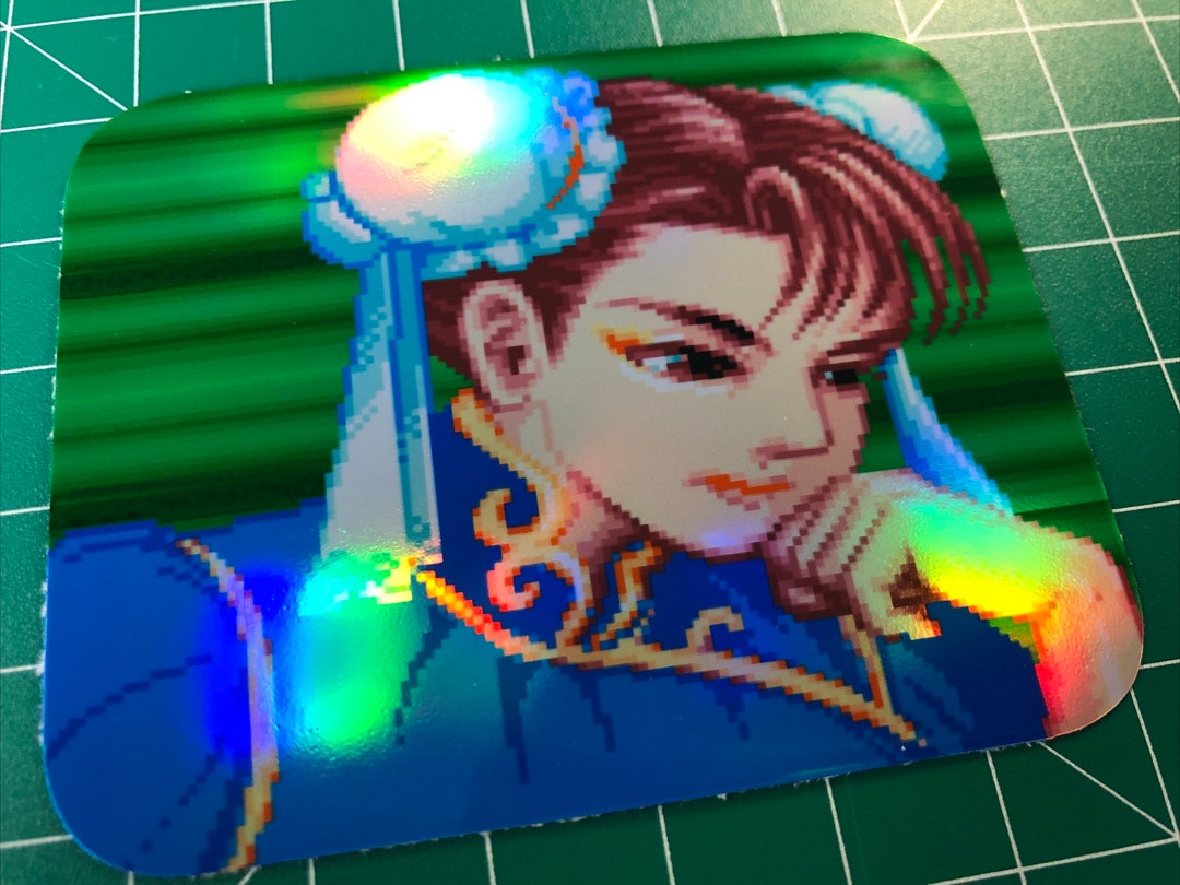 Street Fighter II Chun Li Sticker 2.75x3.5” Glossy Decal Holographic ...