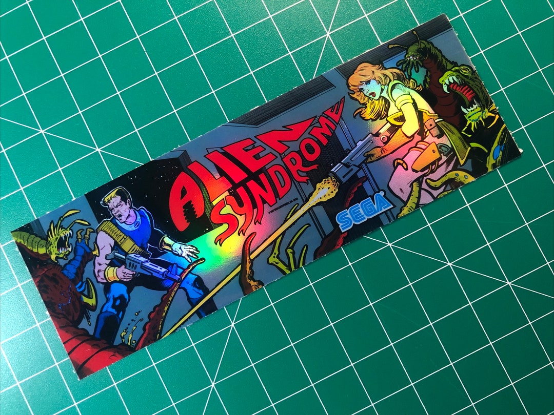 Sega Alien Syndrome Arcade Marquee Sticker 2x5.75” Glossy Decal ...