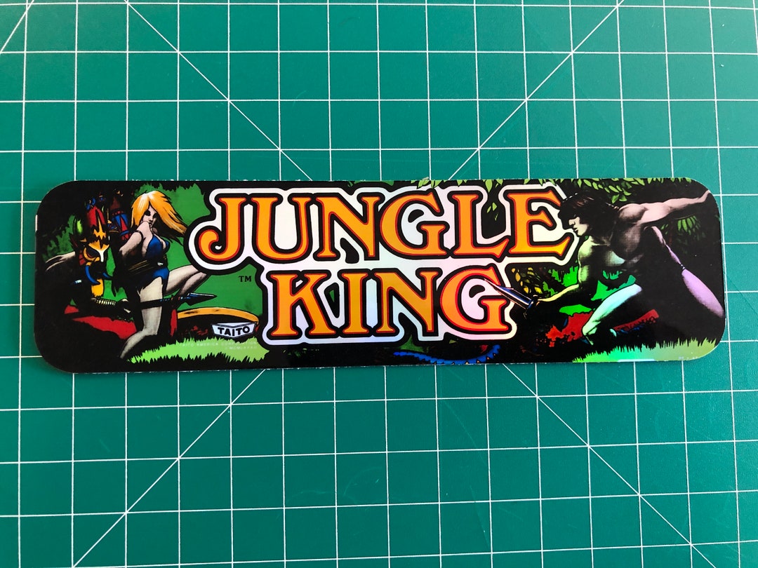 Jungle King Arcade Marquee Bookmark 1.9"x6.75" Holographic Rainbow - Etsy