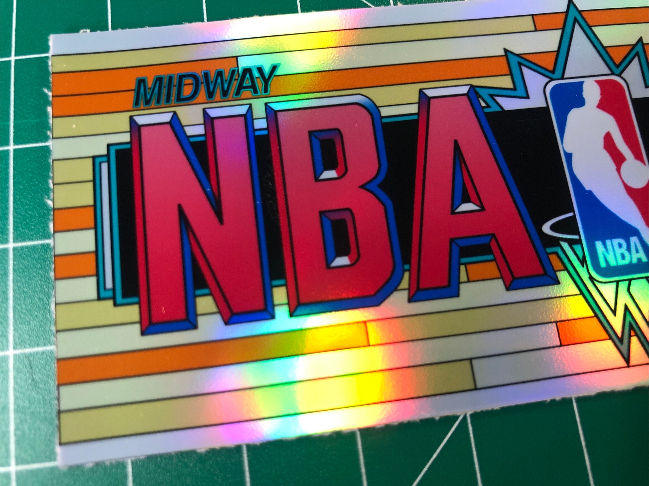 NBA Jam Arcade Marquee 2.15x5.75” Sticker Glossy Decal Holographic ...