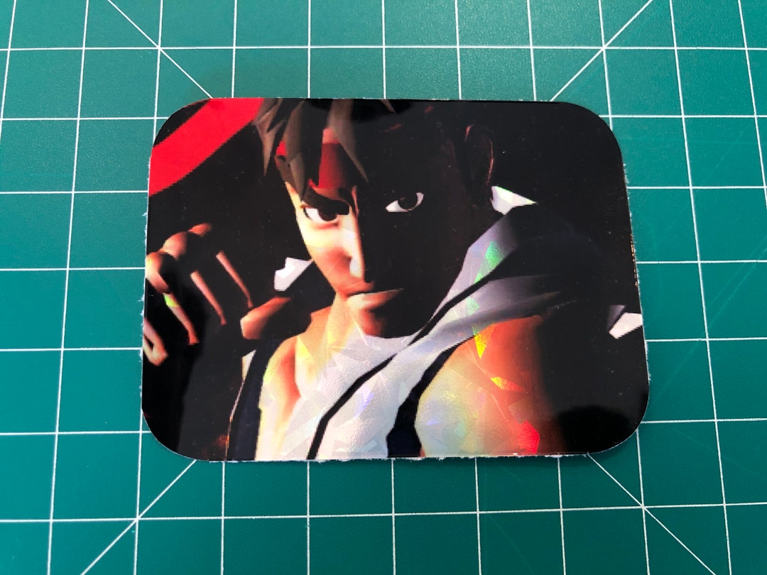 Street Fighter EX Ryu Sticker 2.25x3" Glossy Decal Holographic Glass ...