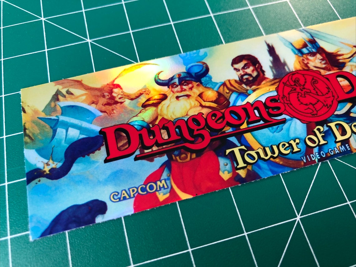 Dnd Tower of Doom Arcade Marquee Sticker 1.65x5.65” Glossy Decal ...