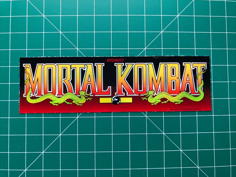 Mortal Kombat Arcade Marquee Sticker 1.75x5.65” Glossy Decal ...