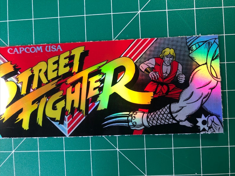 Street Fighter Arcade Marquee Sticker 1.75x5.75” Glossy Decal ...