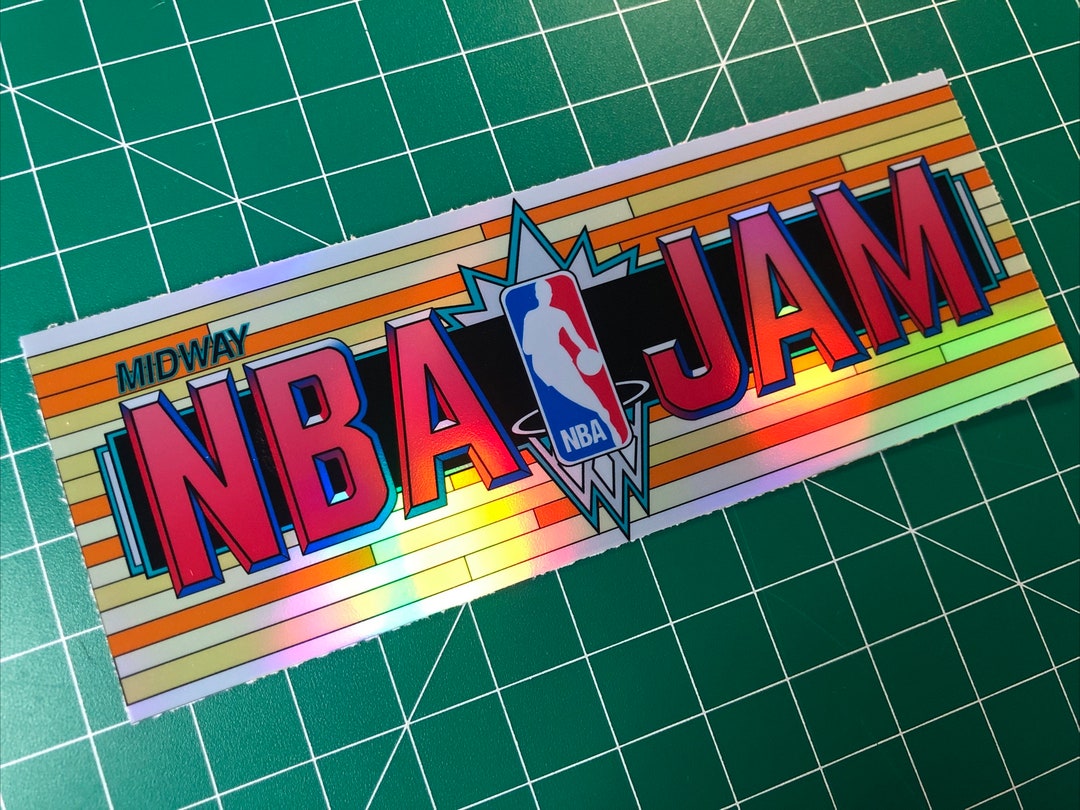 NBA Jam Arcade Marquee 2.15x5.75” Sticker Glossy Decal Holographic ...