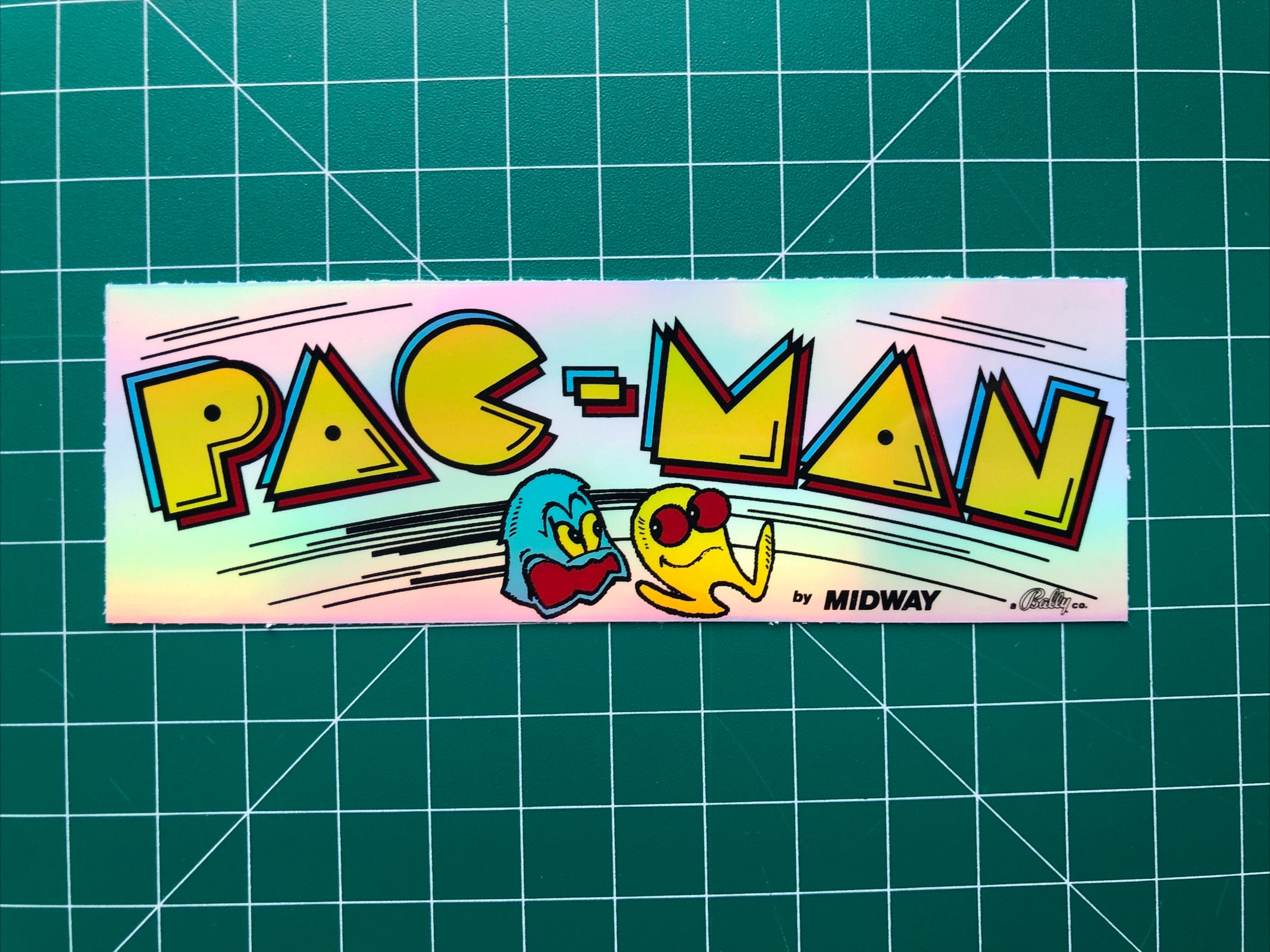 Pac-man Midway Arcade Marquee Sticker 1.85x5.65” Glossy Decal ...