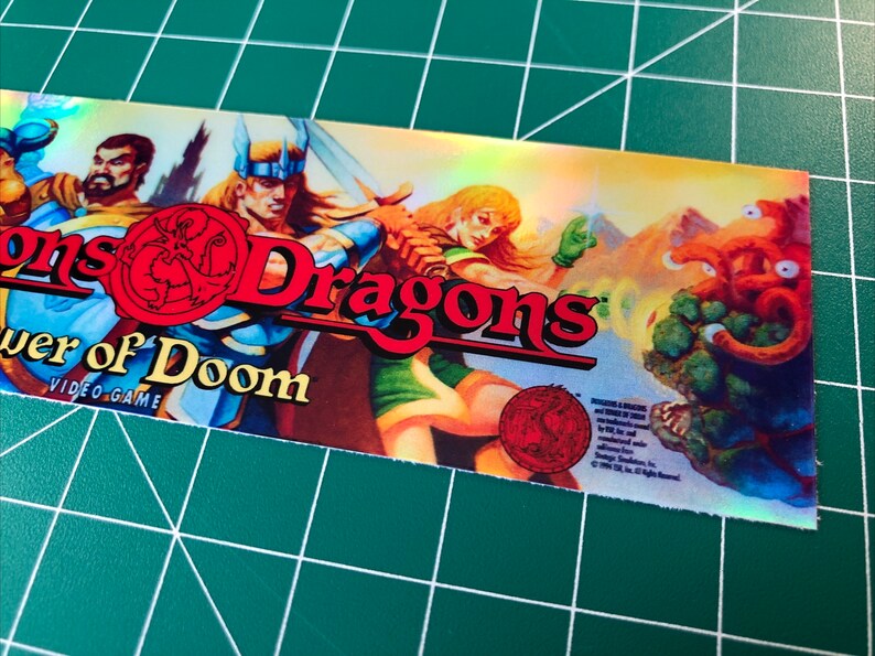 Dnd Tower of Doom Arcade Marquee Sticker 1.65x5.65” Glossy Decal ...