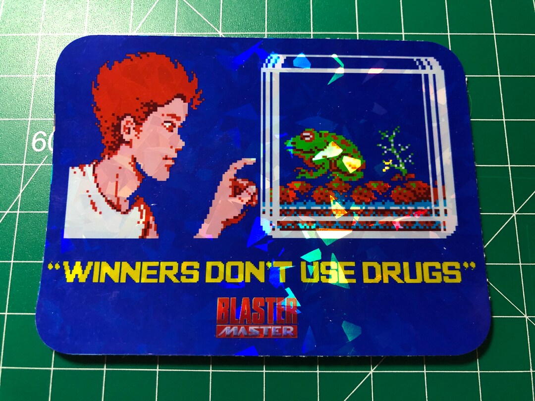 Blaster Master Sticker "winners Don't Use Drugs" Mashup 3x4” Glossy ...