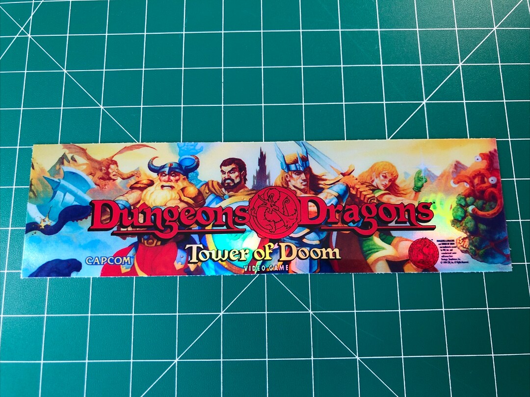 Dnd Tower of Doom Arcade Marquee Sticker 1.65x5.65” Glossy Decal ...