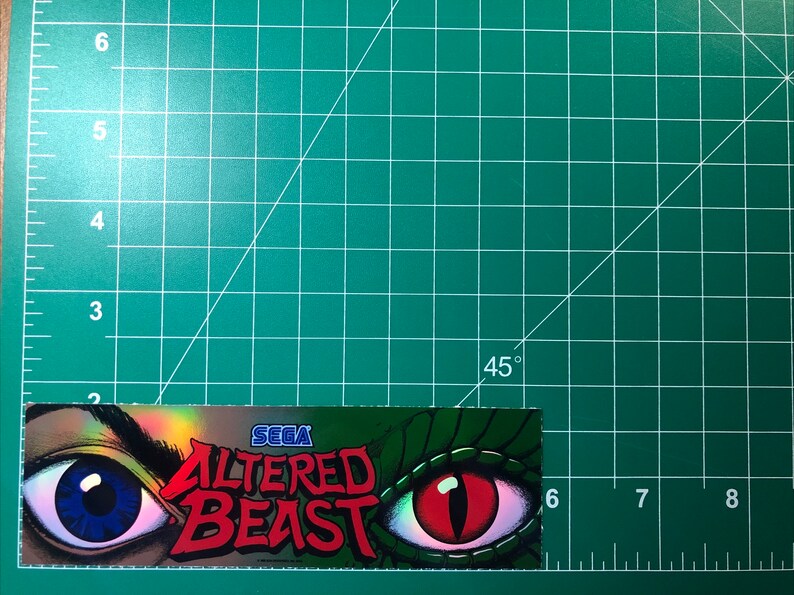 Sega Altered Beast Arcade Marquee 1.75x5.75” Sticker Glossy Decal ...