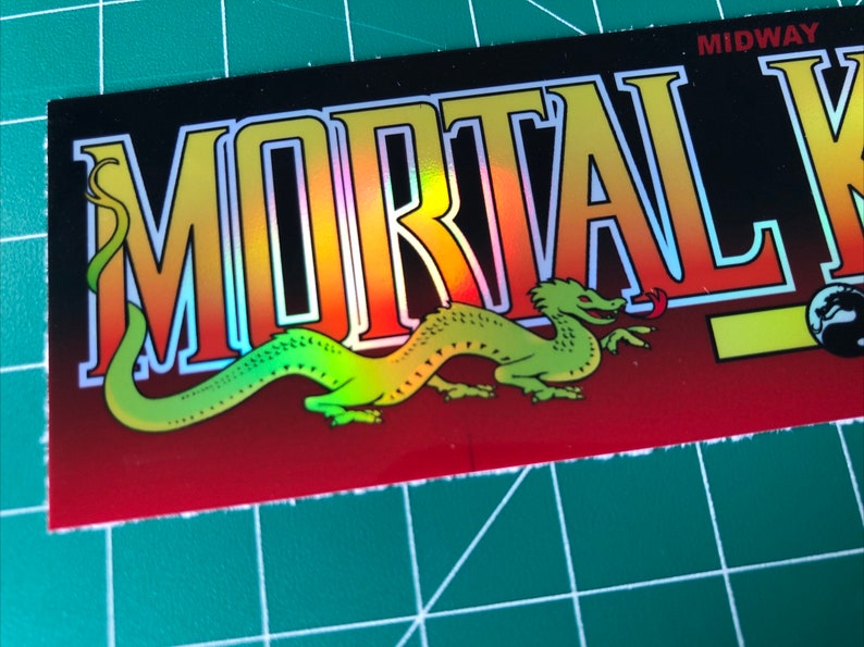 Mortal Kombat Arcade Marquee Sticker 1.75x5.65” Glossy Decal ...