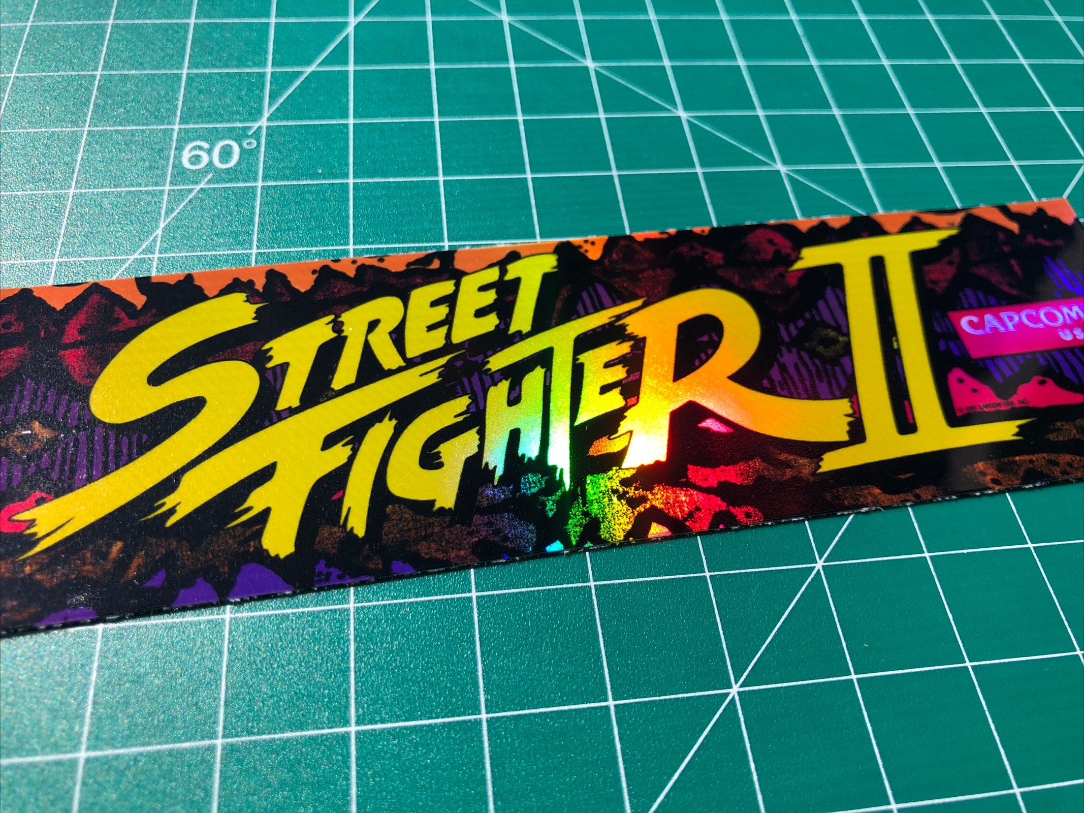 Street Fighter II Arcade Marquee Sticker 1.75x5.75” Glossy Decal ...