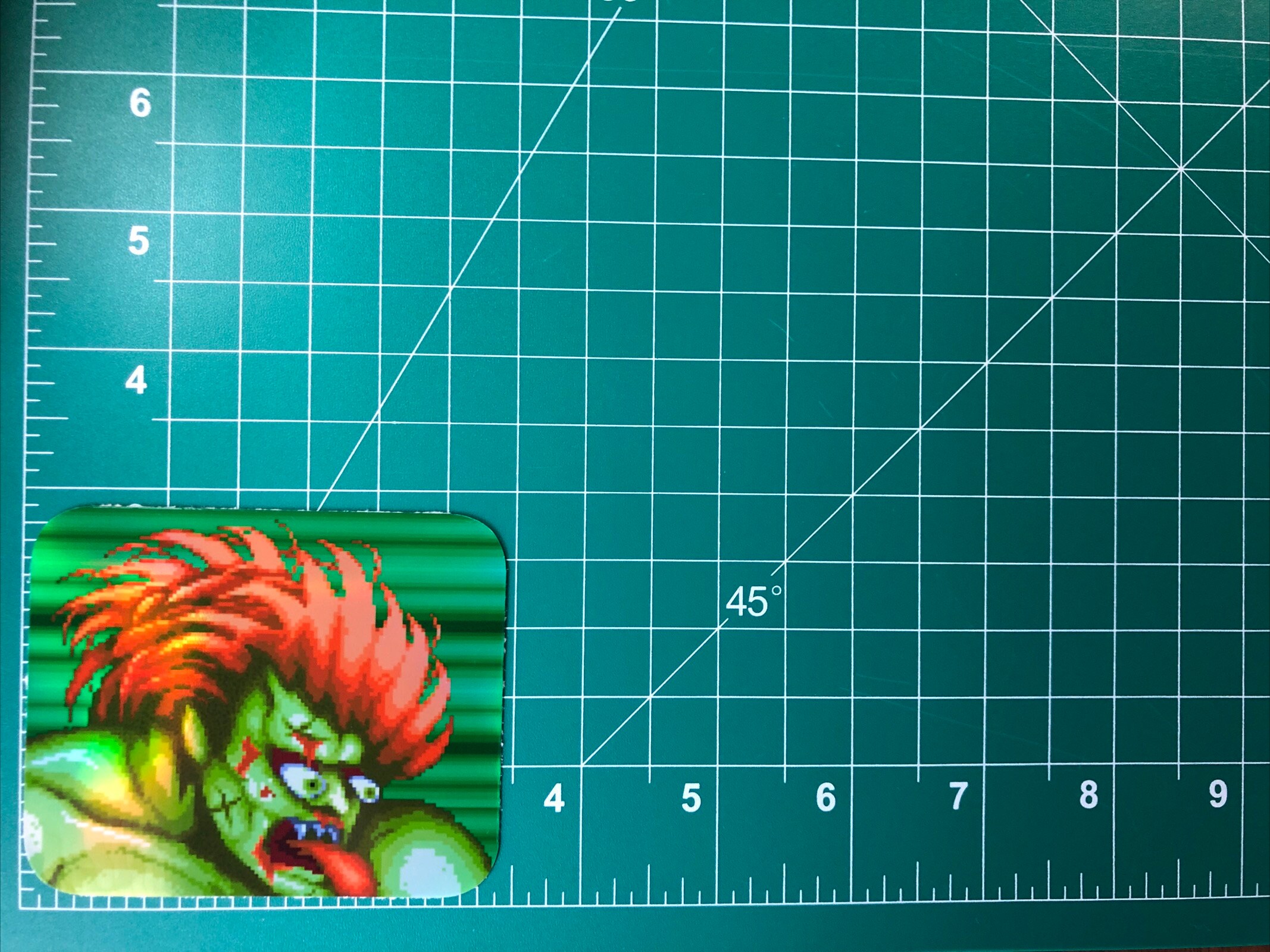 Street Fighter Blanka Damage Sticker 2.75x3.5” Glossy Decal Holographic ...