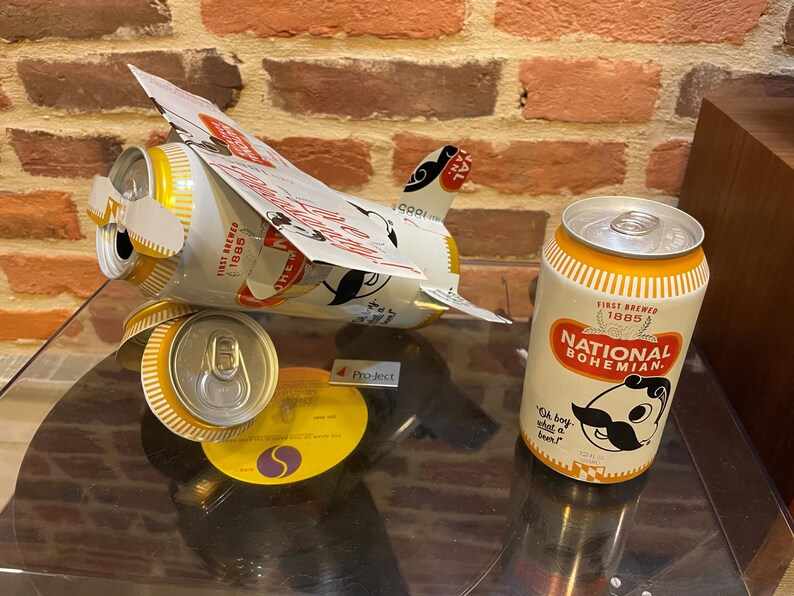 Beer Can Airplane for Home Bar or Mancave - Natty Boh Planes - Etsy
